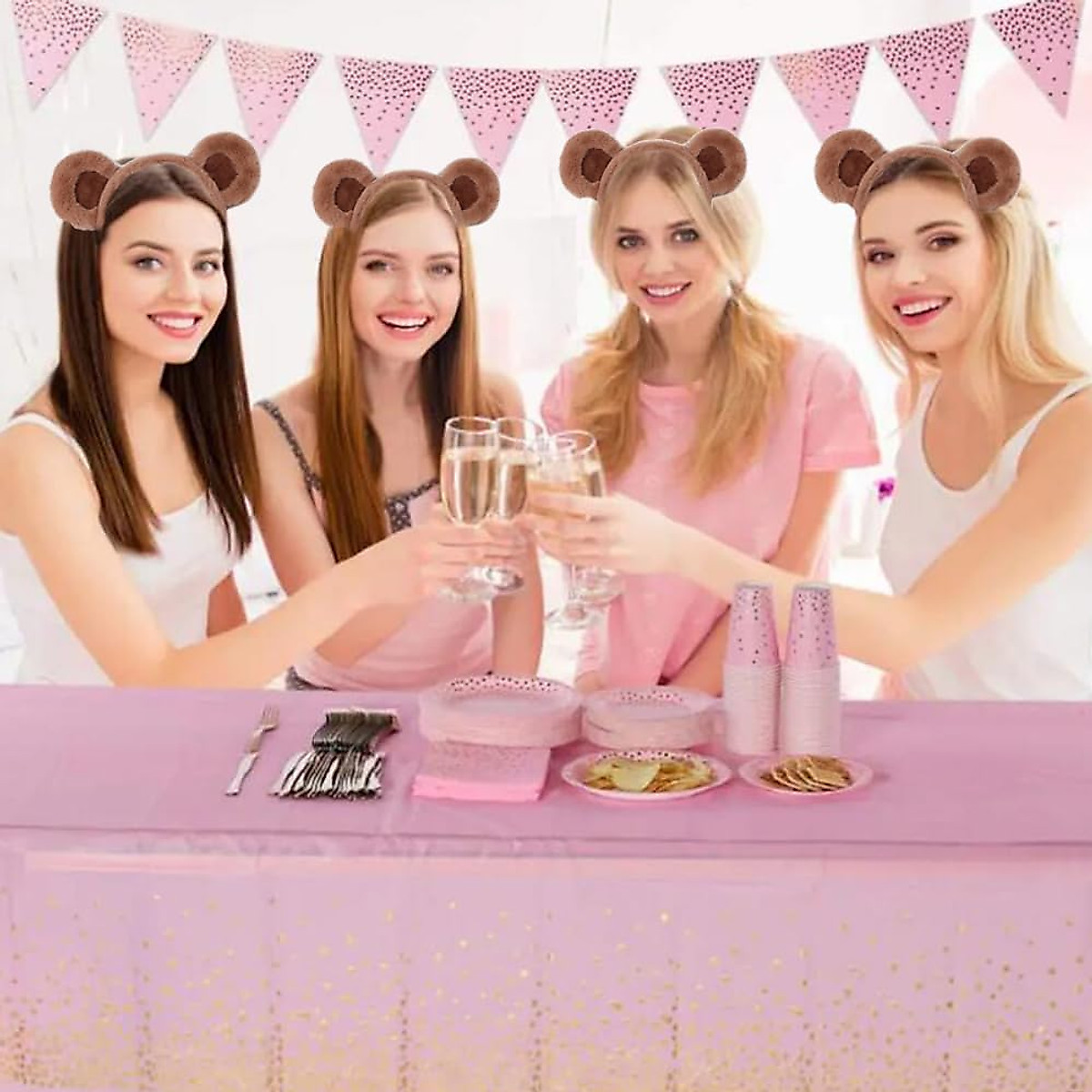 MOFEINI Bear Ears Headband Costume Accessory