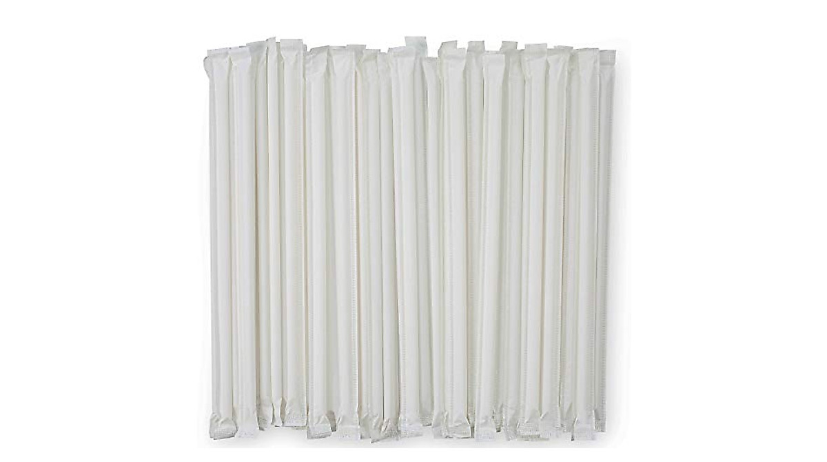 DuraHome Individually Wrapped Plastic Straws - 1000 Pack