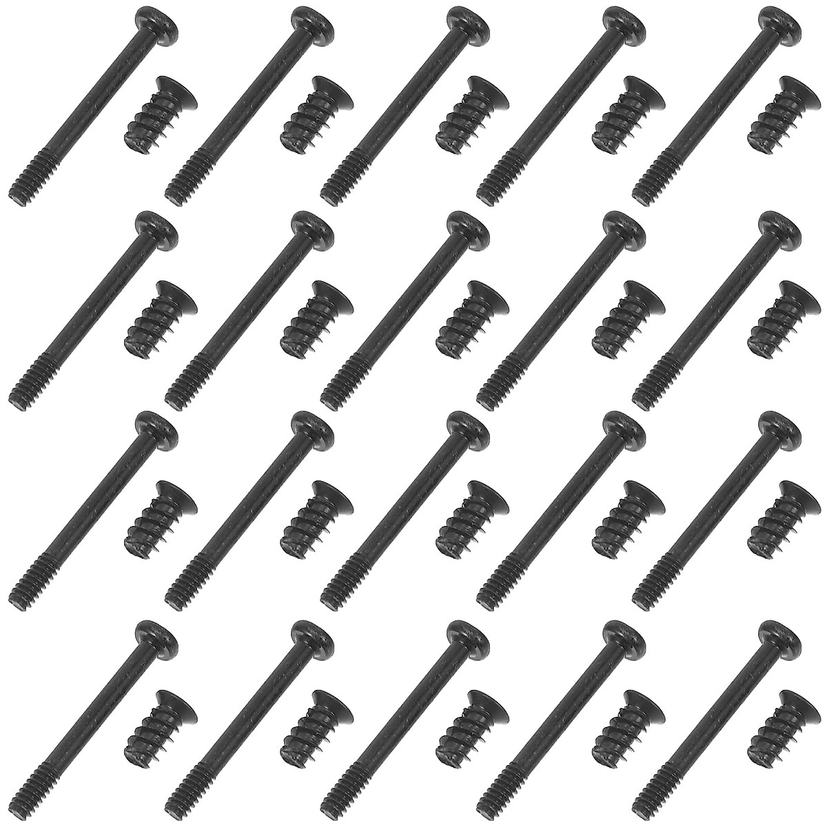 ULTECHNOVO Durable Tool 60pcs Computer Cooling Fan Mount Screws Case Fan Long Short Screws Set