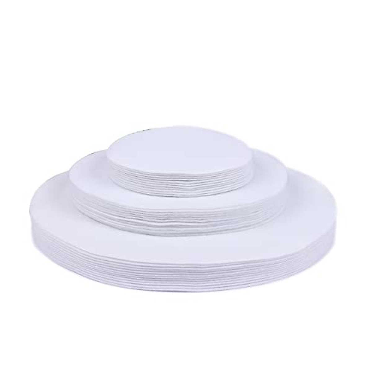 YYCRAFT 48 Felt Plate China Storage Dividers Protectors White Thick Premium Soft Round Felt Circles (3 Size,White)
