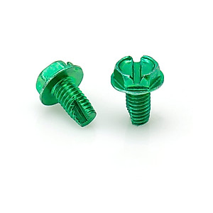 THE CIMPLE CO 100 Pack - 1/2 in (13 mm) Self Tapping Ground Screws - 10-32 Ground Screws - Electrical Grounding Screws - Hex Head Ground Screw - Stainless Steel Grounding Screw - Green, 100 Pieces