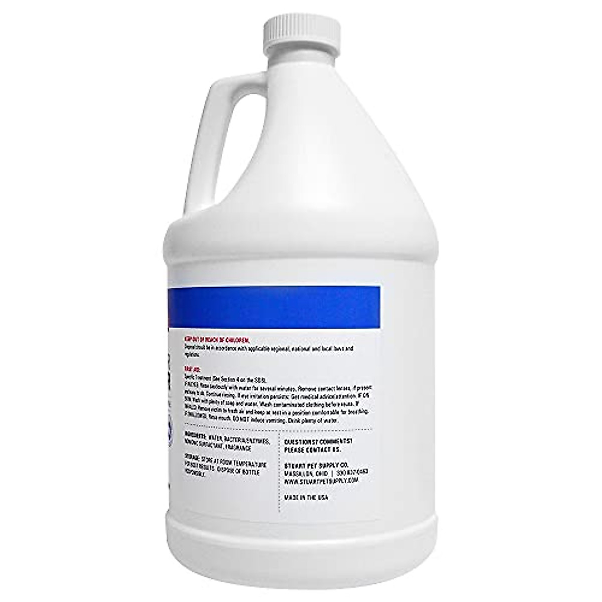 Stuart Pet Supply Co. Professional Strength Pet Odor Eliminator | Urine Odor Remover | Pet Urine Enzyme Cleaner | Pet Stain and Odor Remover | Enzymatic Cleaner for Dog Urine and Cat Urine