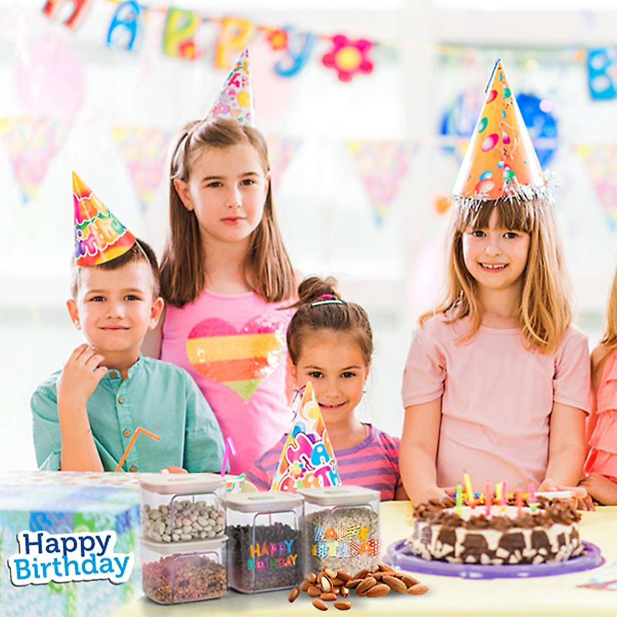 LivLab 600ML Storage Container Bin Rice Dispenser Food Cereal Container Bins Household (0.6L)