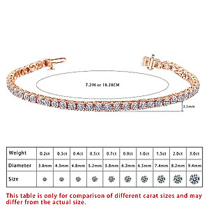 Beyond Brilliance 1.00 Carat Round Natural Diamond Bracelets for Women | Sterling Silver Tennis Bracelet | Fine Jewelry for Her | Timeless Design | Gift Box Included