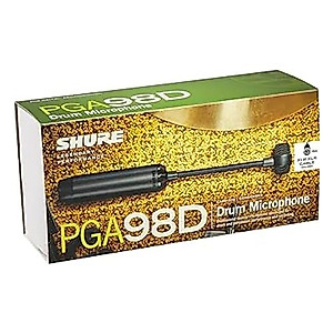 Shure PGA98D Condenser Microphone - with Cardioid Pick-up Pattern,Condenser Gooseneck Drum Microphone with AP98DM Drum Mount (PGA98D-XLR)