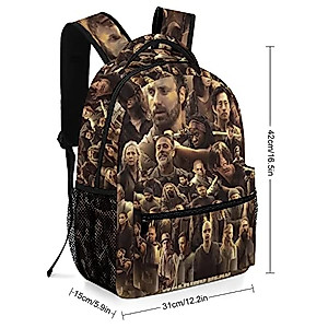 Women Backpack The Apocalyptic Walking Horror Drama Dead Bag Extra Large Daypack Creative sports Bag Classical Basic Travel Backpack