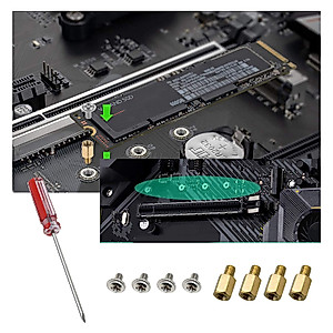 Create idea PC Case Motherboard Screws Kit, M3x6x4mm Brass Standoffs M3x5mm Screws with Screwdriver for Hard Drive Computer Case Motherboard