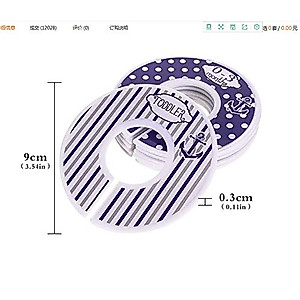 8 Pack Baby Closet Size Dividers Nursery Closet Hanger Organizer Round Clothing Rack for Boy and Girl Baby Clothes from Newborn to 24 Months Toddlers