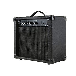 Monoprice 1x8 Guitar Combo Amplifier - Black, 20-Watt, 86dB of Gain - 1/4 Inch Input for Guitars, Aux MP3 Input, 3.5mm Headphone Output