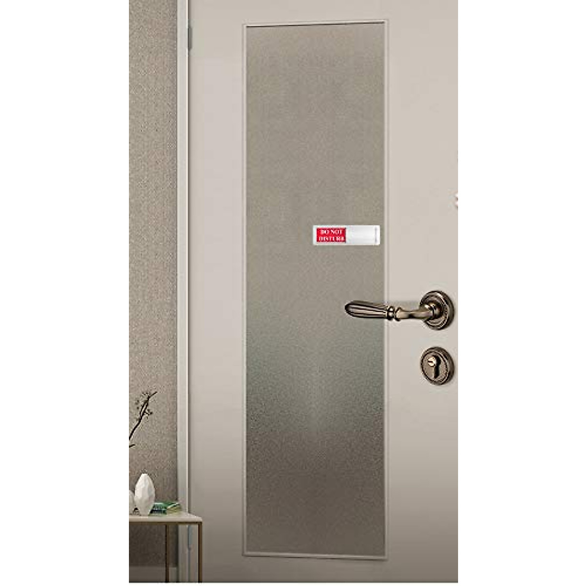 Privacy Sign - Do Not Disturb / Welcome Sign for Home Office Restroom Conference Hotel Hospital, Non-Scratch Magnetic Slider Door Indicator Sign Tells Whether Room Vacant or Occupied (Silver)