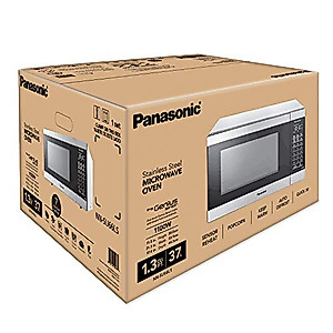 Panasonic NN-SU66LS 1100W with Genius Sensor Cook and Auto Defrost Countertop Microwave Oven, 1.3 cu ft, Stainless Steel