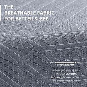 EGOHOME 10 Inch King Memory Foam Mattress for Back Pain, Cooling Gel Mattress Bed in a Box, Made in USA, CertiPUR-US Certified, Therapeutic Medium Mattress, 76x80x10 Black