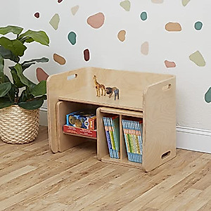 ECR4Kids Premium Bentwood Multipurpose Table and Chair Set, Kids Furniture, Natural, 3-Piece