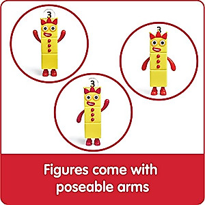 hand2mind Numberblocks Friends One to Five Figures, Cartoon Action Figure Set, Toy Figures, Play Figure Playsets, Small Figurines for Kids, Number Toys, Math Toys for Kids 3-5, Birthday Gifts for Kids