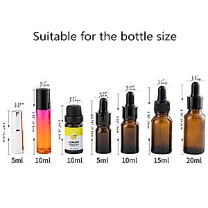 HAN SHENG 8 Pcs Shelf Essential Oils Storage Racks Oil Bottles Expandable Essential Oil Holders Convenient Storage for Organizing Displaying Spice Oils Racks (Black)