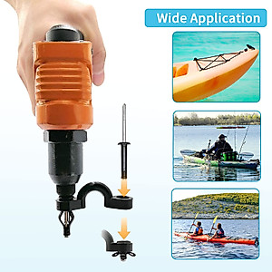 Deck Rigging Kit Accessory - 19.7 FT Bungee Cord with Deck Loops Tie Down Pad Eyes and J - Hooks and Bungee Cord Hook Screws & Rivets for Kayaks Canoes Boat