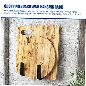 DOITOOL 2pcs Stainless Steel Pot Lid Rack Shelves for Storage Wall Mounted Kickid Lid Racks