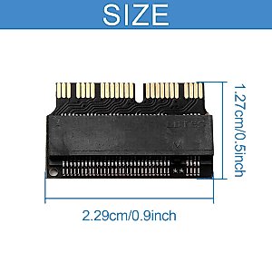 DKARDU NGFF M.2 nVME SSD Adapter Card for MacBook, Upgrade for MacBook 2013-2017 Convert, M.2 PCI-e NVME SSD Replace for MacBook SSD MZ-JPU128T/SD6PQ4M-128G, 2 PCS