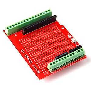 YEGAFE 2PCS Red Screw Shield V1.0 Assembled Terminal Expansion Board Proto Type for UNO R3 IO