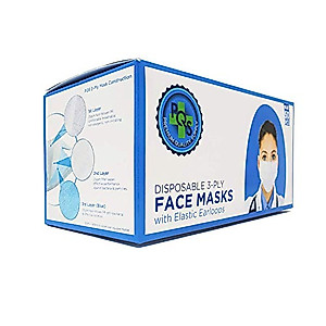 ABFIRE Non-Woven Fabric 3 Ply Disposable face Covers, Blue,Mouth Masks,50COUNT
