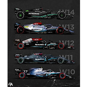 Xiangtat Bburago 1:43 F1 Team W14 2023 63# George Russell Alloy Car Die Cast Model Collection Gift (W14 63#)