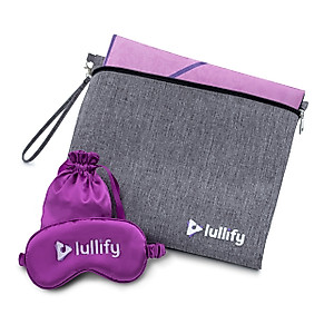 Lullify Travel Kit | Yoga Mat With Carrying Bag & Silk Sleeping Mask | Lightweight and Foldable | Natural Sleep Anywhere