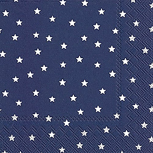 Boston International IHR 3-Ply Paper Napkins, 20-Count Lunch Size, Blue
