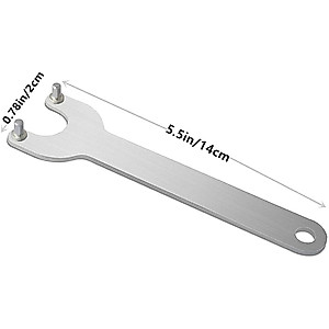 Grinder Angle Spanner Wrench Flange Nut for Dewalt 193465-4 Black Decker Ryobi Makita 4.5 Inch 5 Inch 5/8-11, 1PC Angle Grinder Flange Wrench and 4PCS Flange Nuts
