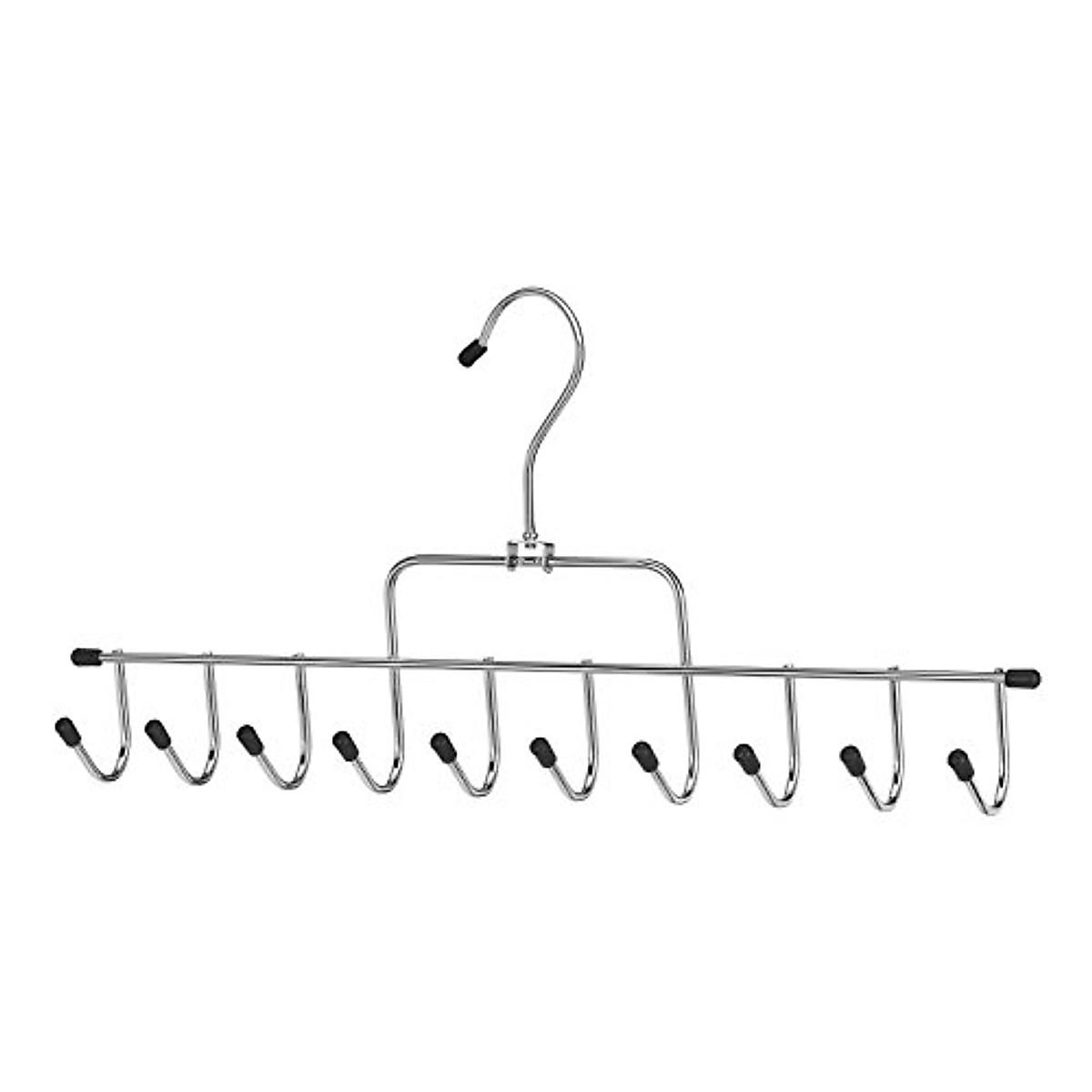 Whitmor 10 Hook Accessory, Chrome & Black Hanger, 1