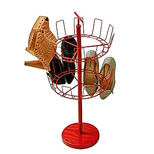 DINGZZ 2-Tier Adjustable Revolving Shoe Rack， Revolving Hanging Shoe Storage Rack