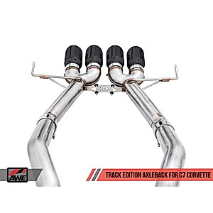 AWE Tuning 14-19 Chevy Corvette C7 Z06/ZR1 (w/o AFM) Track Edition Axle-Back Exhaust w/Black Tips - 3020-43081