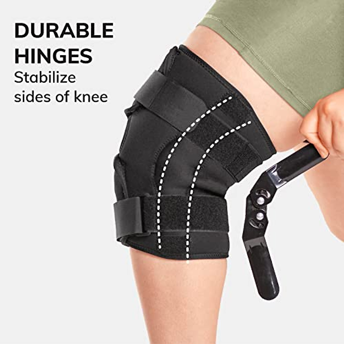 BraceAbility Plus Size Knee Brace with Hinges - Bariatric Compression Support for Obese Men and Women with Large Legs, Osteoarthritis, Patella Instability, Joint and Chronic Kneecap Pain Relief (9XL)