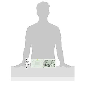 The Grandparent Gift Company- White Double Tabletop 4 x6 Wooden Frame with “Twins” Sentiment- Unisex Gift for Baby Showers, Nursery Decor or Baby Reveal