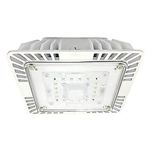 Morris Products LED Recessed Ultrathin Canopy Light – for Walkways, Canopies, Safety, Security Lighting – Corrosion Resistant, Polycarbonate Lens – 5000K, White Housing, 40 Watts