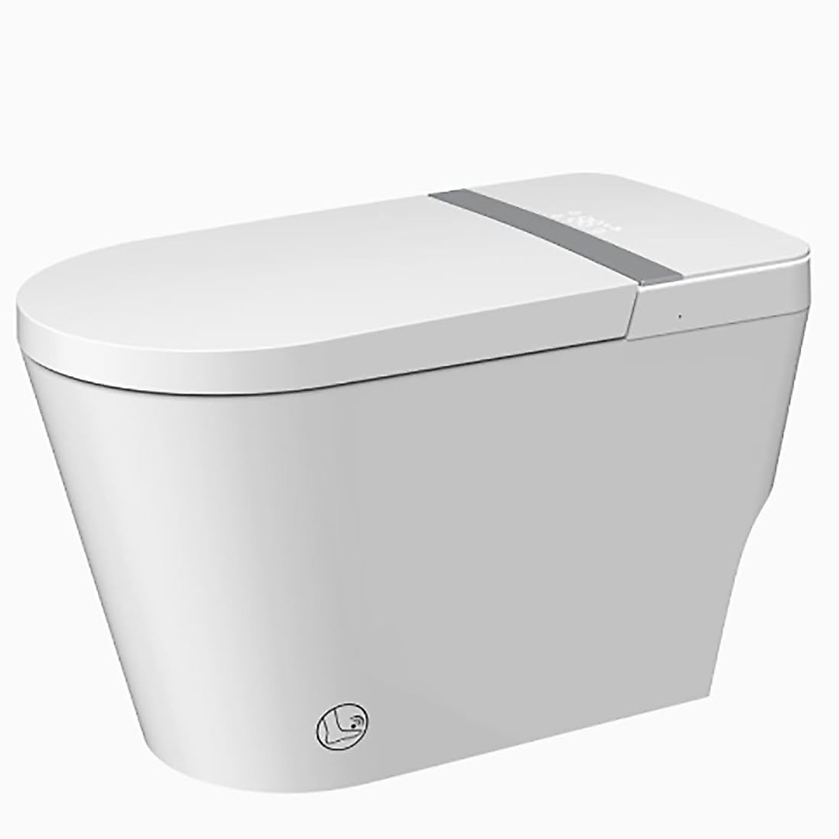 MiroroTankless Smart Toilet with Built-In Bidet, Heated Seat, Warm Water and Dry, with Foot Sensor and Temperature Display, Auto Flush, Auto Open & Close Lid, Wireless Remote Control