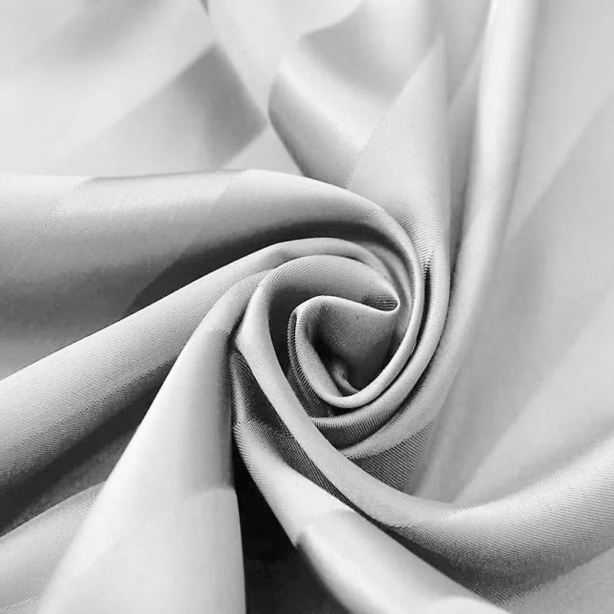 RUMICAFeb 400TC Queen Size Sheet Set - 100% Egyptian Cotton Cooling - Hotel Luxury Bed Sheets - Extra Soft - Upto 10"-12" Deep Pockets - Easy Fit - 4PC White Stripe Bed Sheets - Queen Sheets