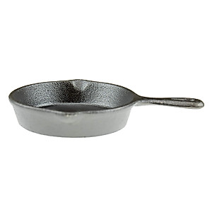 Heavy Duty Pre Seasoned Mini Cast Iron Skillet Set of 3, Oven Safe Cooker, Black