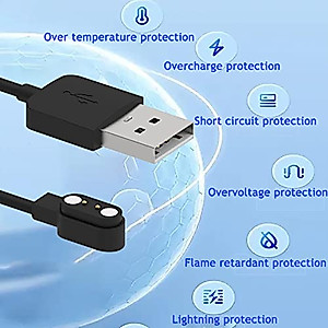 YwonShne Charger Compatible with HidrateSpark PRO/HidrateSpark PRO Steel/HidrateSpark PRO Tumbler Charger Chargering Cable Cord Magnetic USB Cradle Accessories(Black+Black)