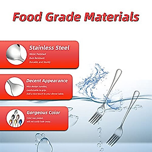 16 Pieces Dinner Forks, Stainless Steel Silverware Forks Only, Home Kitchen Cutlery Forks, Mirror Polished Modern Forks Set, Restaurant Quality Flatware Forks, Dishwasher Safe - 8 Inch