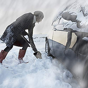 Behandy Folding Shovel, Collapsible Shovel for Car Snow, Camping Shovel and Pickax, Military Entrenching Tool for Gardening, Camping, Digging Dirt, Sand, Snow, Off Road, Portable Car Emergency kit