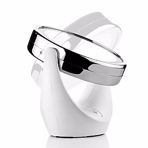 KXA Bathroom Mirror Vanity Mirror Glowing Creativity Double-Sided 360 deg; 5X Magnification Rotating Desktop Mirror Magnification Princess Mirror Travel Mirror Shaving Portable Makeup Mirror