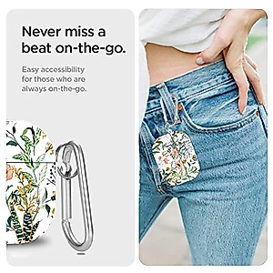 AirPods Pro Case Flower, Olytop Cute Hard Ladybugs Apple Airpods Pro Protective Case Cover Women Shockproof Cover Girls with Keychain for Apple AirPods Pro 2019 Charging Case - Flower/Cactus