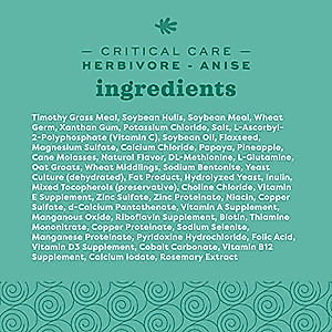 Oxbow Animal Health Critical Care, Herbivore, Anise Flavor, 141 Gram Bag (70100)