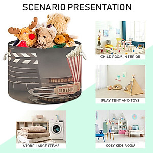 xigua Cotton Rope Basket Movie Theater Popcorn Baby Laundry Basket Blanket Kids Toy Storage Basket#115
