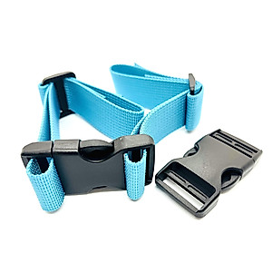 Macho River Collection *MRC* Children, Teen, Adult Adjustable Backpack Chest Strap (Turquoise/Black)