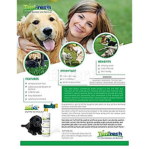 BioTurf BioS+ Artificial Turf Grass Concentrate Enzyme Cleaner and Pet Odor Eliminator - Removes Odors and Sanitizes - Organic, Safe, Environmentally Responsible (1 Gallon)