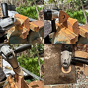 XXGO 6 Pcs Multi Tool Blades Carbide for Grit Grout Removal Compatible with Bosch Chicago Craftsman Dewalt Dremel Fein Genesis Harbor Freight Makita Milwaukee Porter Cable Ridgid Ryobi Rockwell XG8510