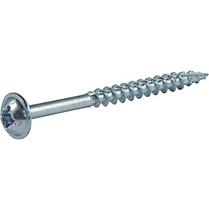 #8 x 3 Combo Drive Round Washer Head ZINC Plated Screws 1,500ct | X848RWZ