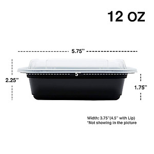 Newspring Pactiv [20 Sets] Meal Prep Containers with Lids, Food Storage, Take Out, Lunch Box, Portion Control, Microwave/Dishwasher/Freezer Safe, BPA Free, Factory Sealed, Made in USA (12 OZ - Small)