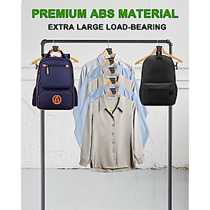 Space Saving Hanger Closet Organizer, Ultra- Premium ABS Hangers Hooks for Heavy Clothes Create Up to 5X Closet Space, Clips Fits All Hangers, College Dorm Room Essentials 18 Value Pack